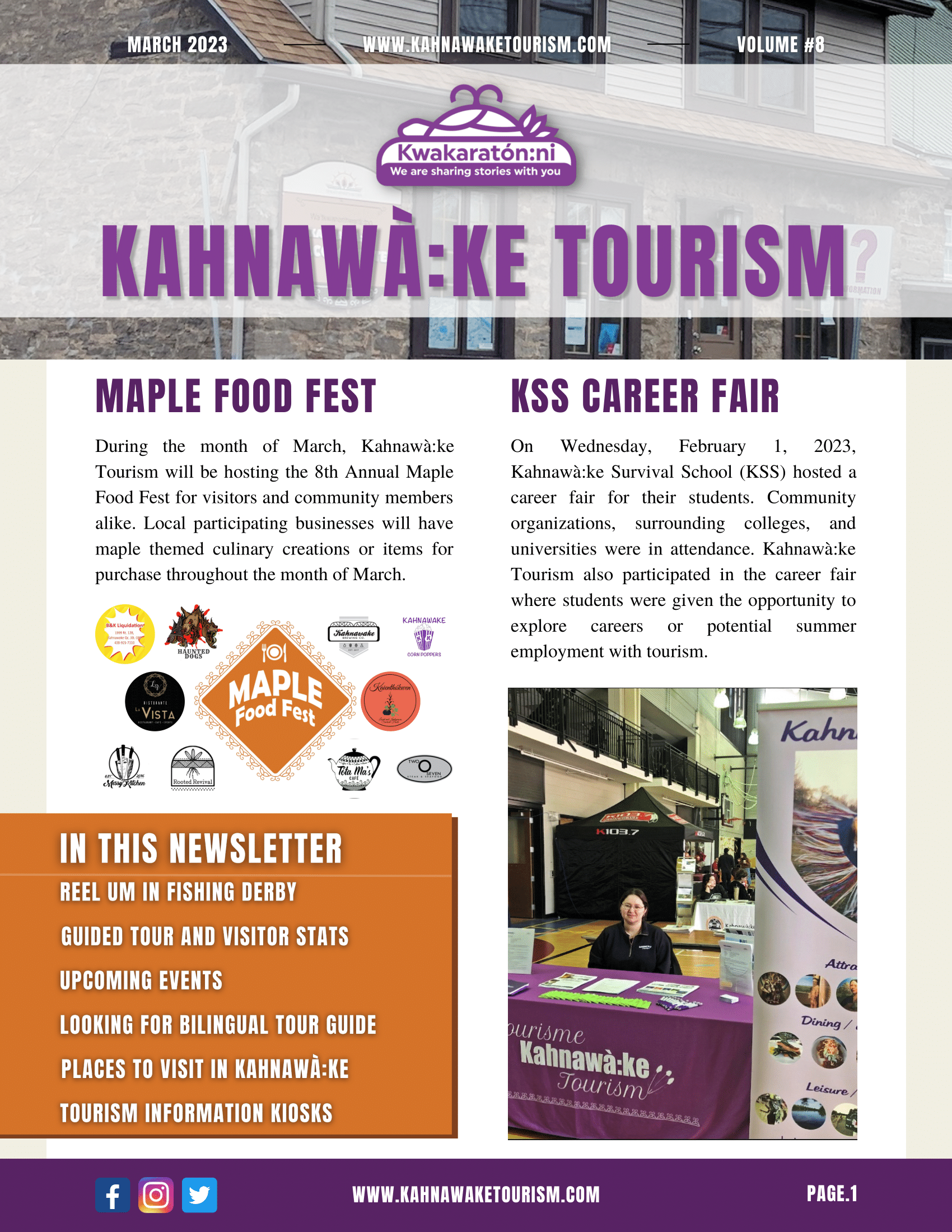 Kahnawà:ke Tourism Newsletters - Tewa
