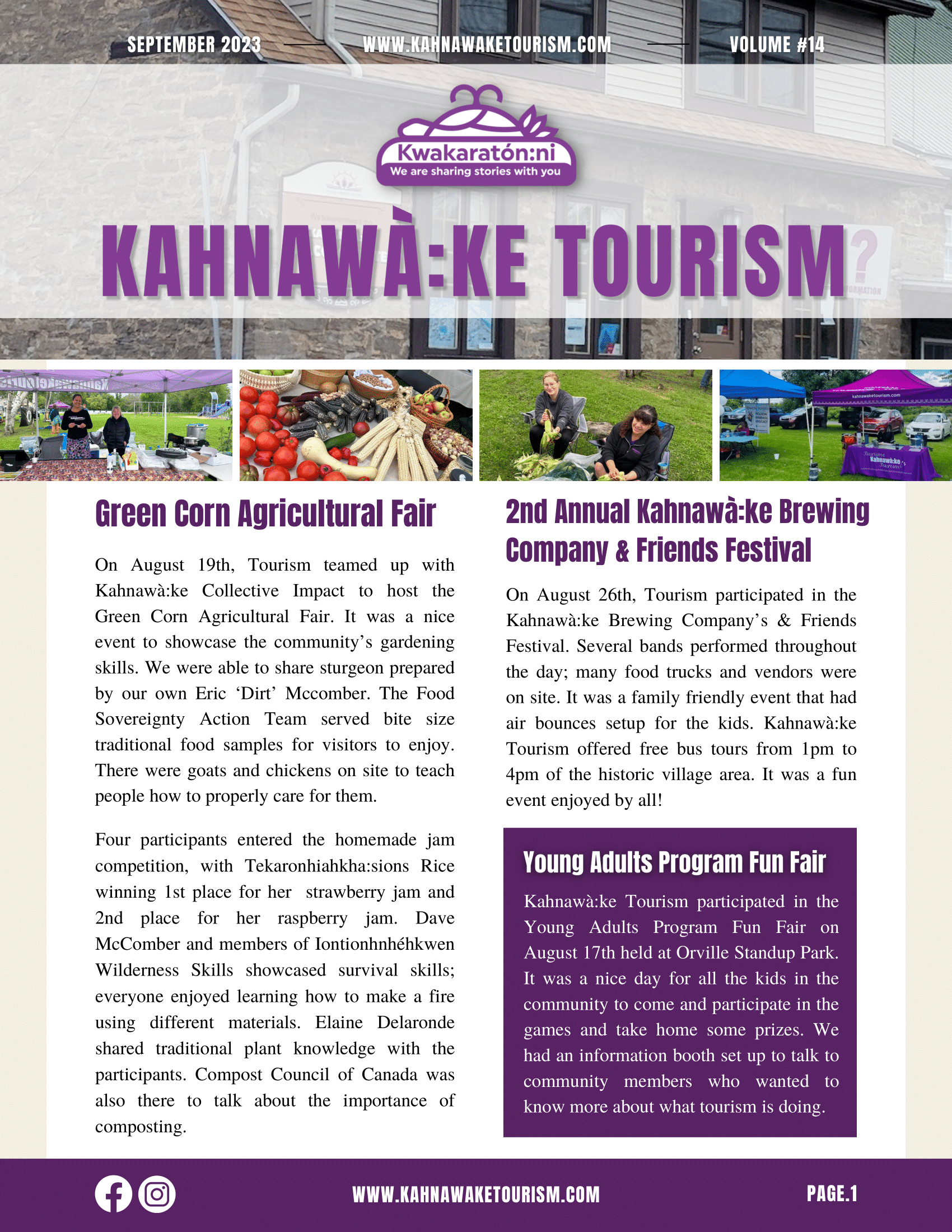 Kahnawà:ke Tourism Newsletters - Tewa