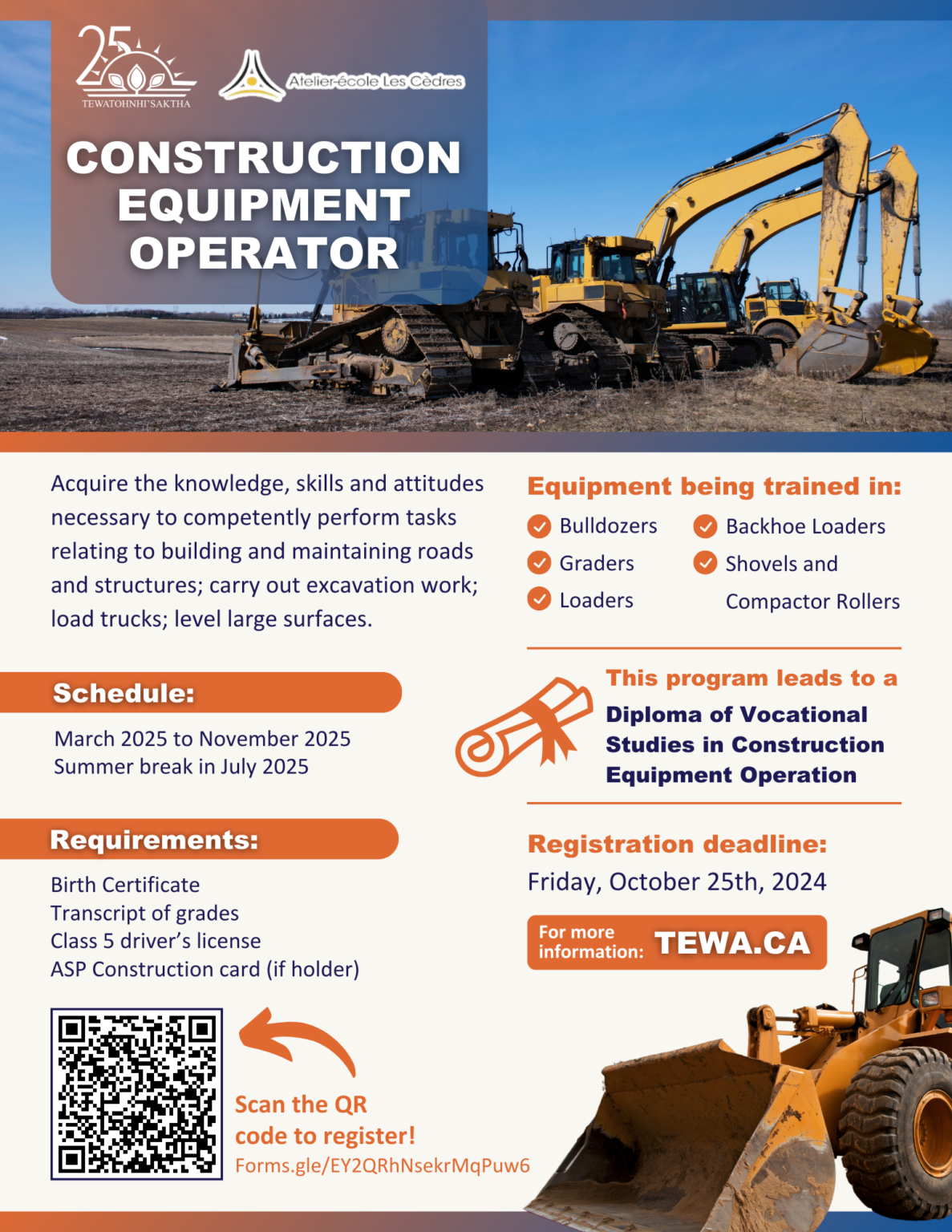 Construction Equipment Operation Program - Tewa